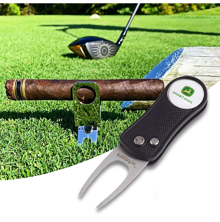 multifunctional custom made golf club logo repair golf divot tool repair ball tool maker golf ...