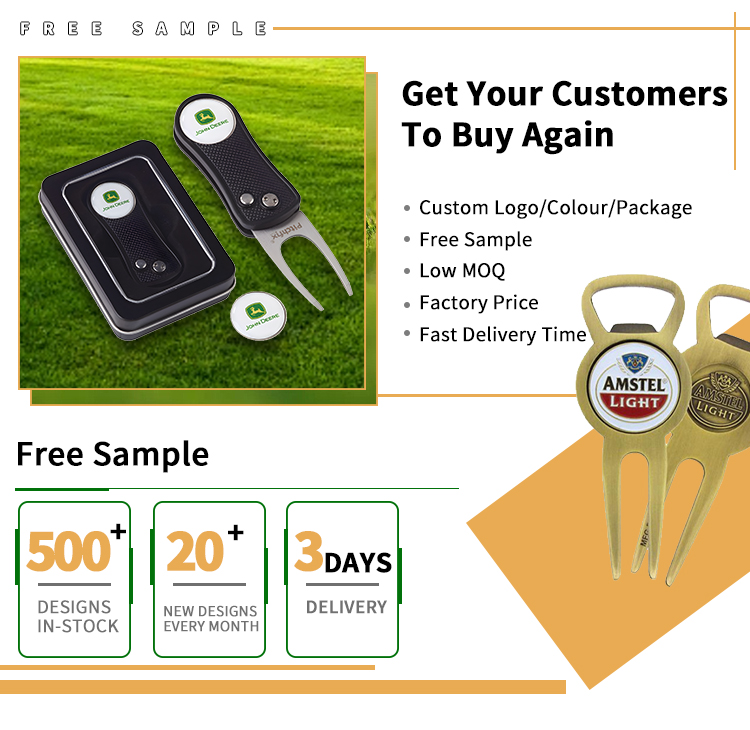 Supplier Multifunctional Metal Zinc Alloy Golf Divot Pitch Repair Tool ...